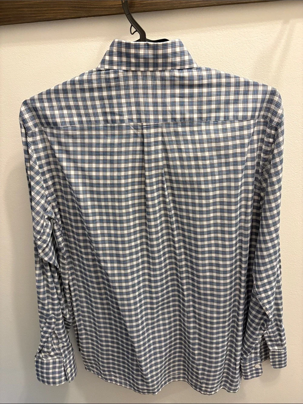 Canali | Shirts | Canali Blue Brown And White Checked Dress Shirt ...